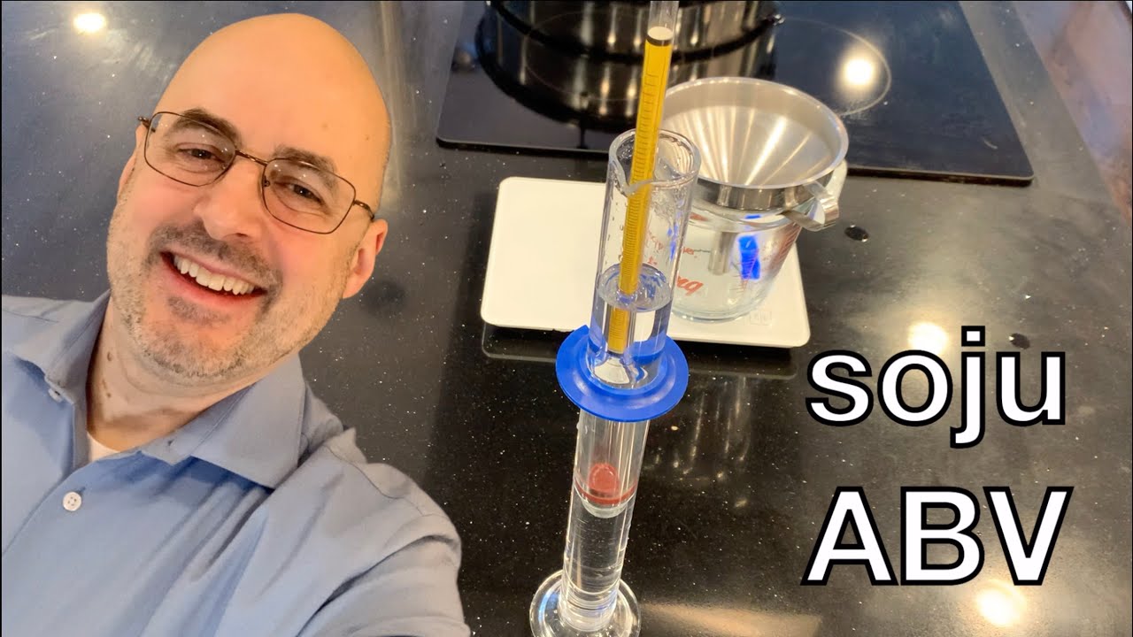 Soju ABV hydrometer measurement alcohol by volume #soju #전통소주 #소주 - YouTube