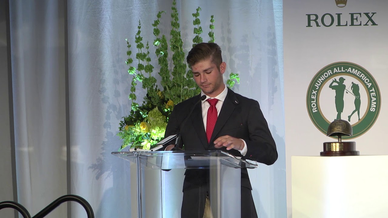 Noah Goodwin Speech - 2017 Rolex Junior Player of the Year - YouTube