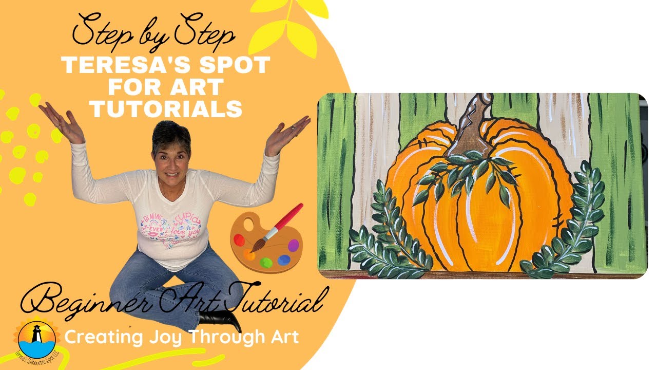 Easy Beginner Fun Colorful Pumpkin Acrylic Painting Tutorial - YouTube