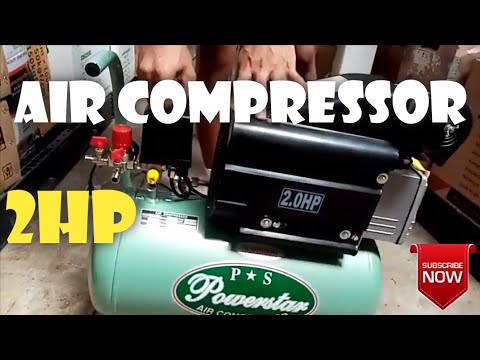 PowerStar Air Compressor 2HP 24Liters PS-47L Belt Driven Direct Couple ...