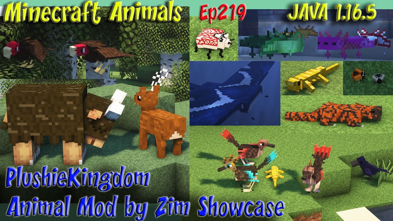 Plushie Kingdom Animal Mod by Zim Showcase JAVA 1.16.5 Minecraft ...