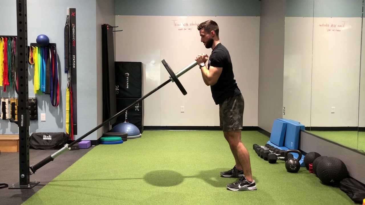 Landmine Two-arm Press - YouTube