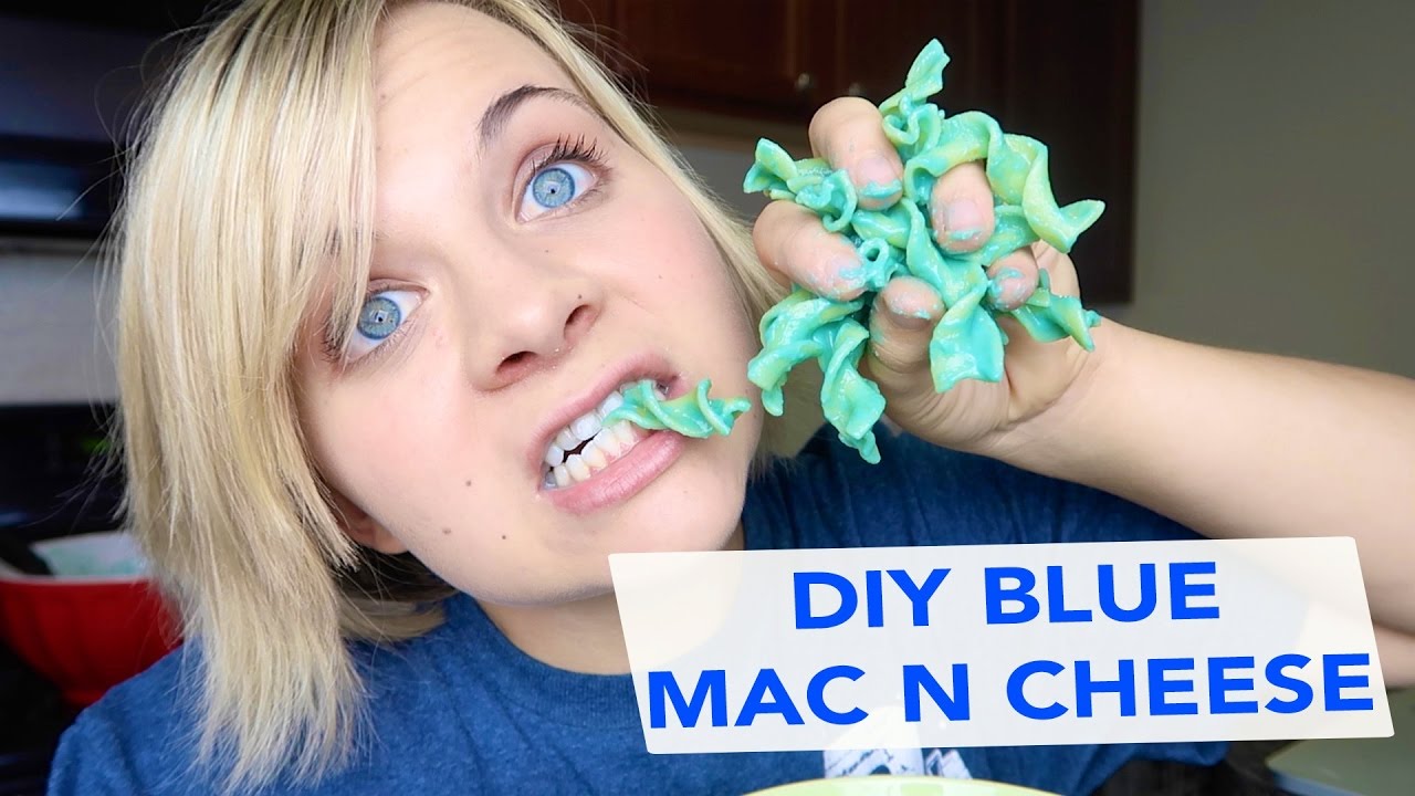 DIY BLUE MAC N CHEESE!! 😋 - YouTube