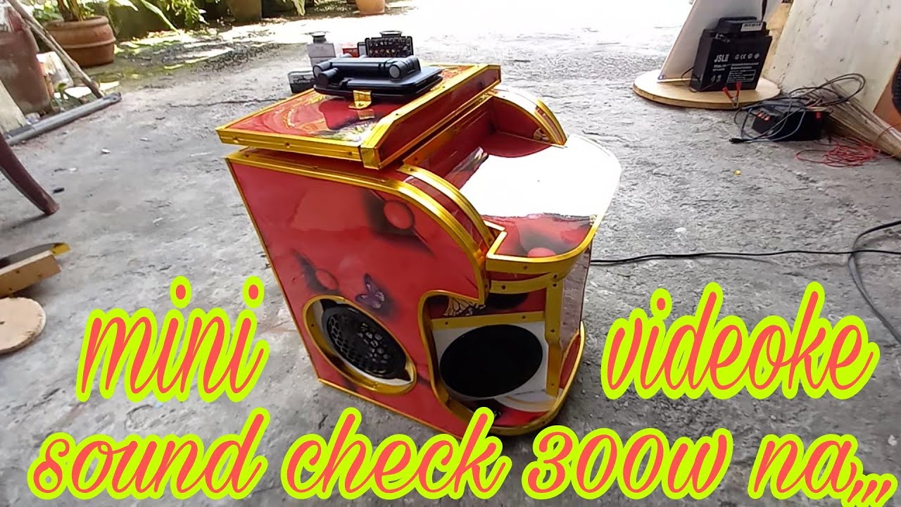 sound check ng mini videoke 300w w/ sub, med, high. - YouTube