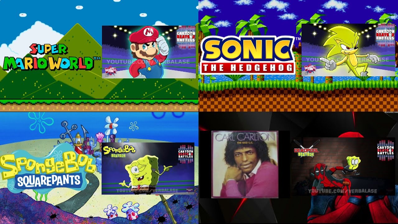 Mario, Sonic, Spongebob, and Deadpool Beatbox Battle Solo Mashup - YouTube