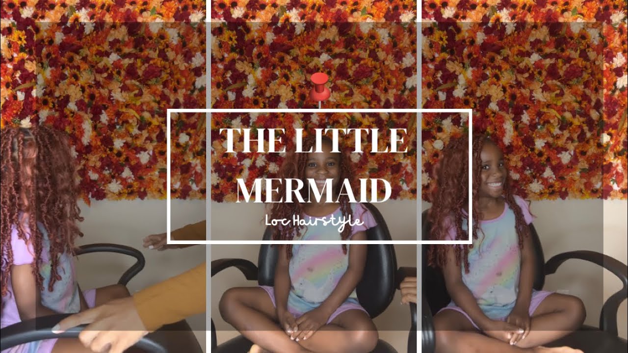 The Little Mermaid Loc Hairstyle - YouTube