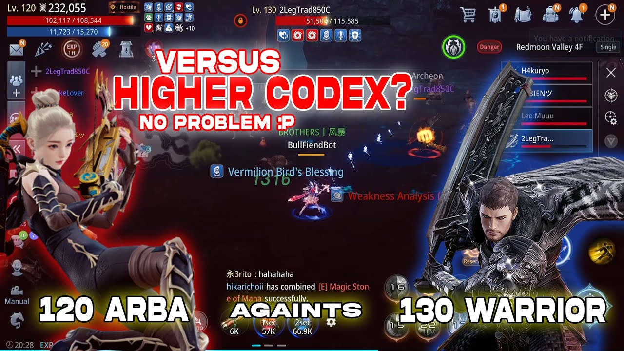 lvl 120 Arbalist vs lvl 130 Warrior with Higher Codex :) | MIR4 Indonesia - YouTube