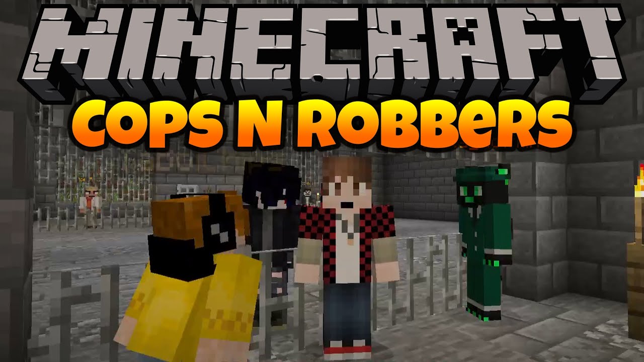 Minecraft: COPS N ROBBERS Mini-Game w/JFrostie & Friends! - YouTube