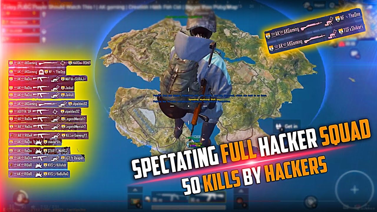 SPECTATING FULL HACKER SQUAD 50 KILLS in PUBG MOBILE LEGENDRY HACKS ...