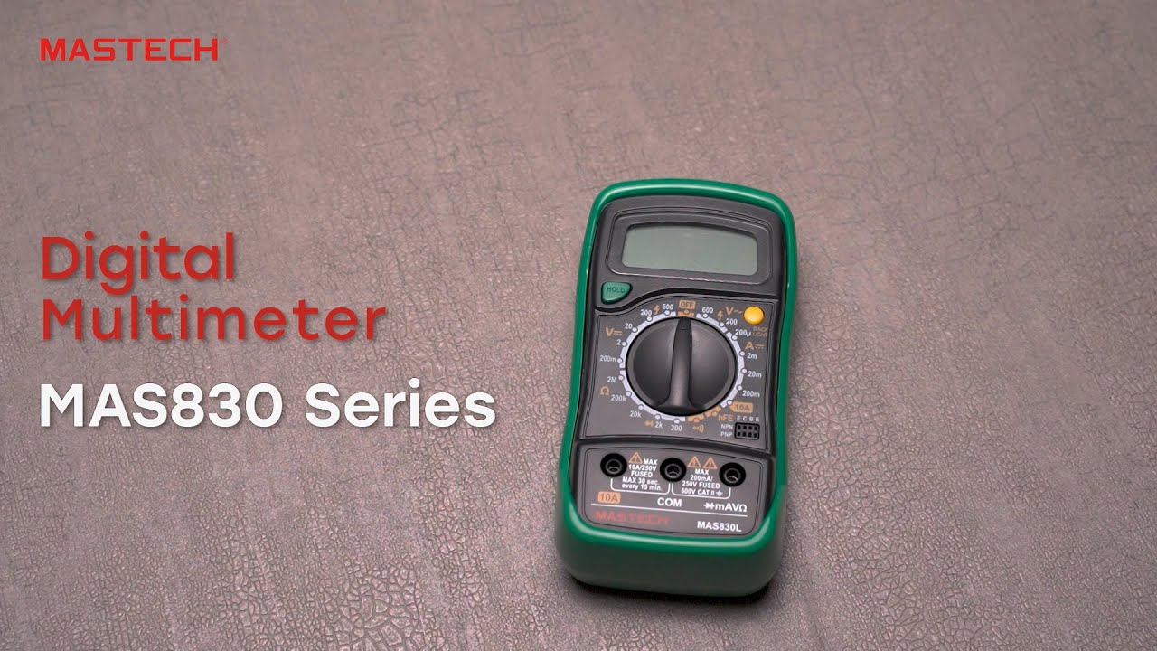 MASTECH MAS830 SERIES Digital Multimeters YouTube