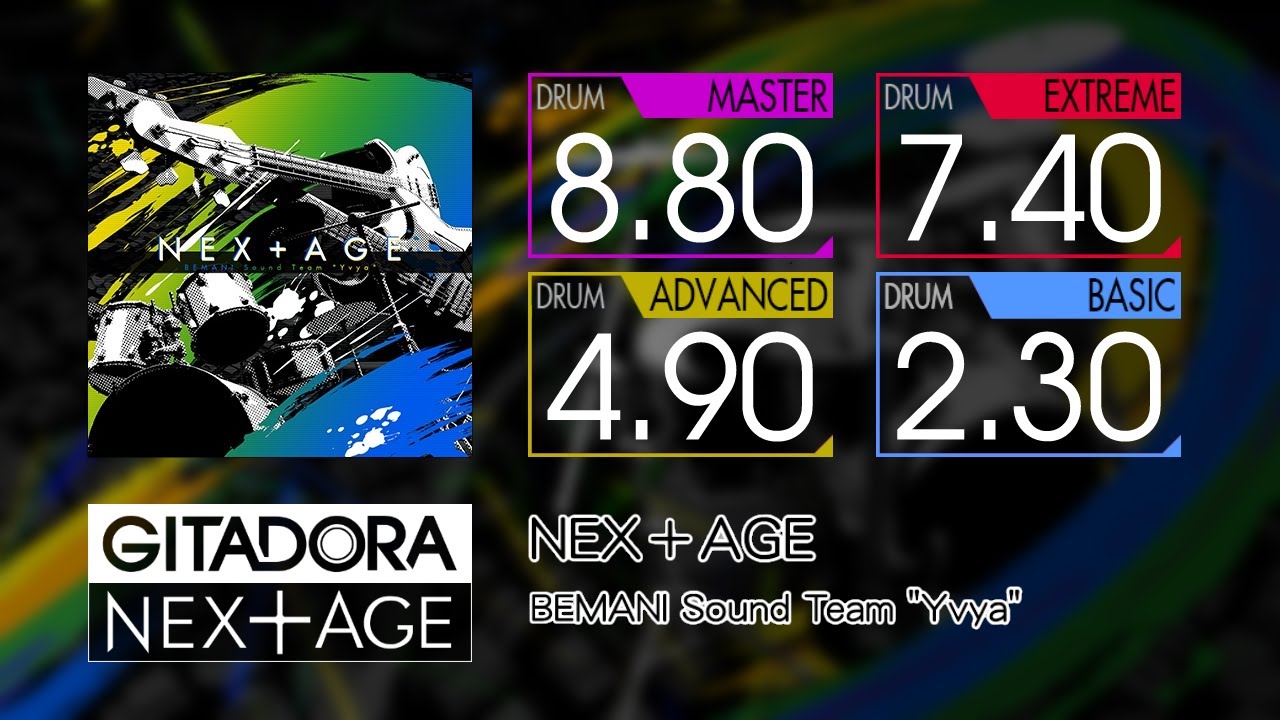【GITADORA】 NEX＋AGE (MASTER ~ BASIC) Drum - YouTube
