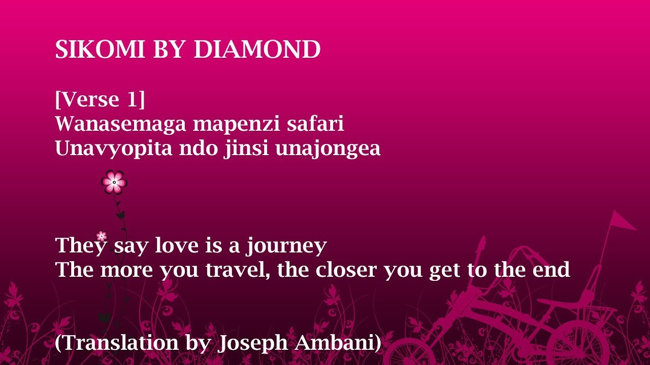 Diamond Platnumz - Sikomi (Lyrics translation Video) - YouTube