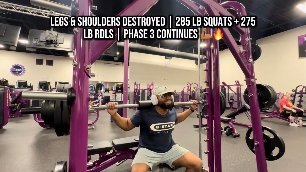 Legs & Shoulders Destroyed | 285 lb Squats + 275 lb RDLs | Phase 3 405 ...