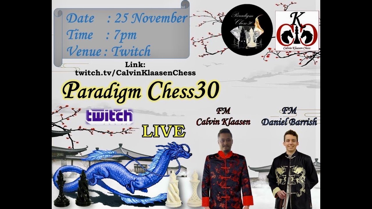 Paradigm Chess30 with FM Daniel Barrish - YouTube