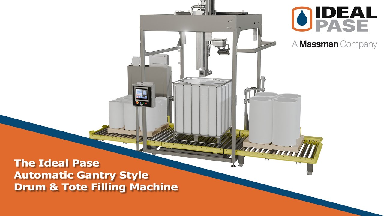Automatic Gantry Style FIller for Drum and Totes - YouTube