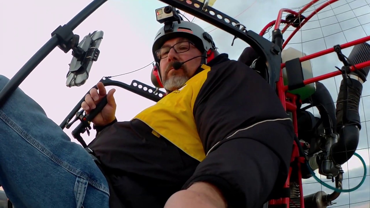 Bad Language !! Using a selfie stick during a PPG Trike Flight - Ohio ...
