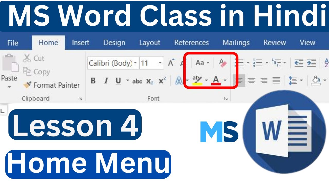 ms word tutorial | ms word class for beginner | ms word class in Hindi Microsoft word 2016 - YouTube