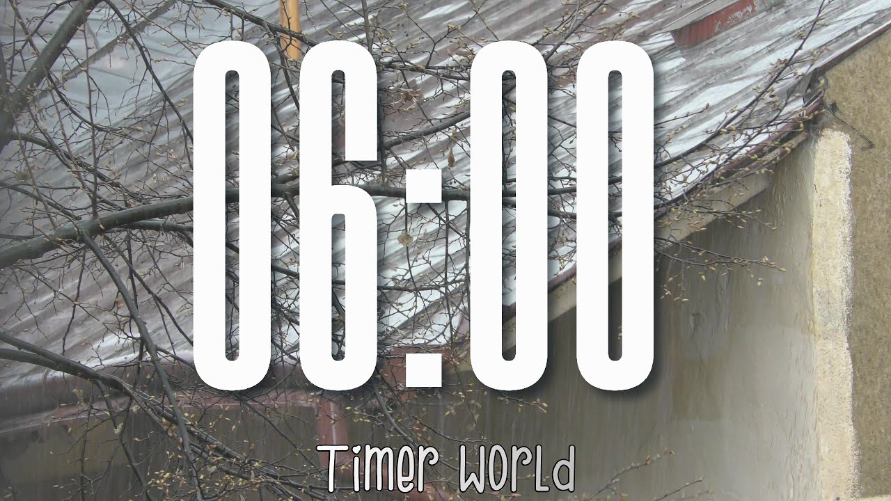 6 Minute Timer with Relaxing Music and Heavy Rain Sounds 🎼☔️💦 - YouTube