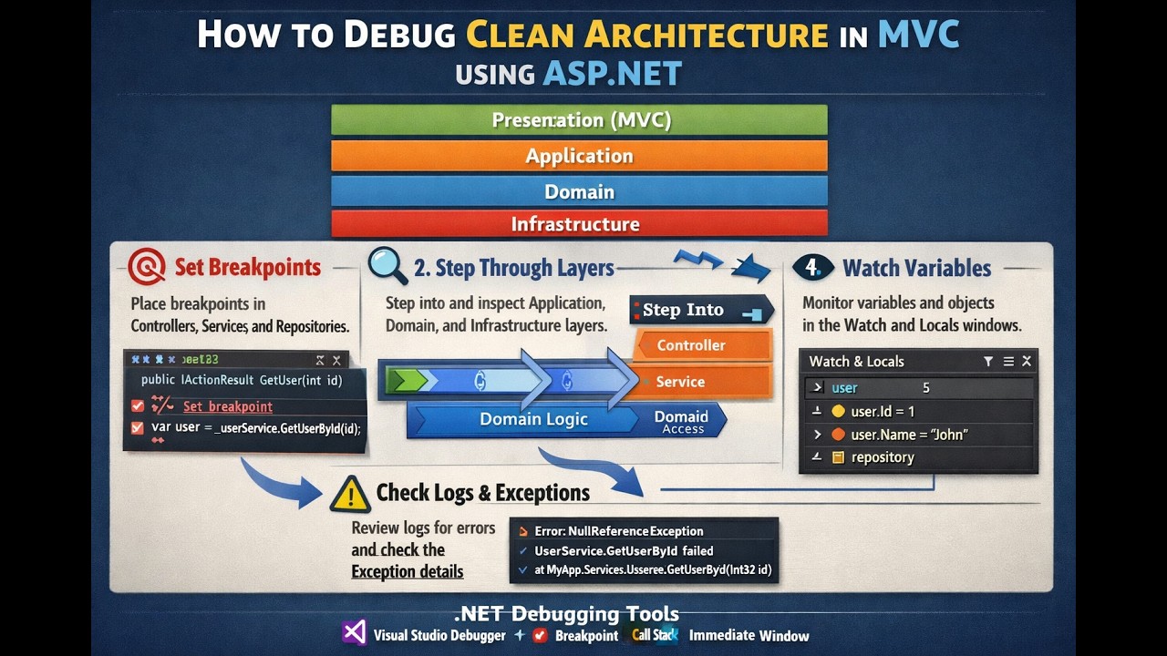 How to Debug Clean Architecture in ASP NET Core MVC Step by Step Guide ...