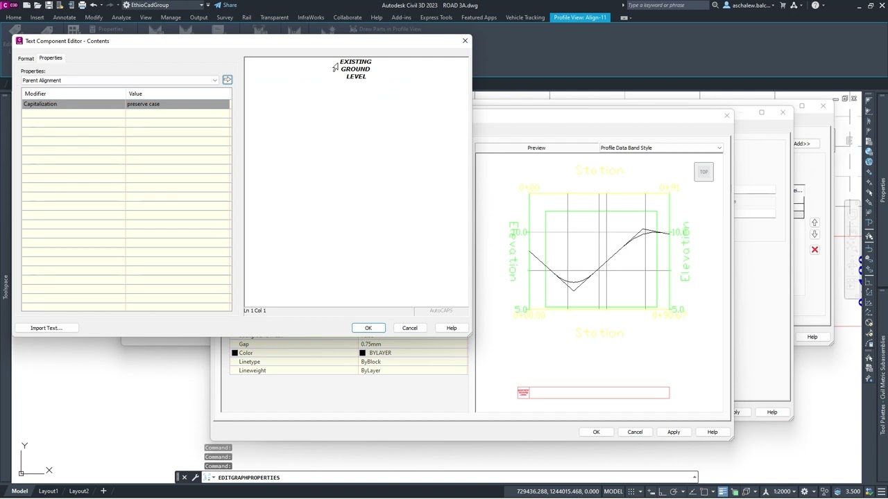 Civil 3D Profile band set easily from scratch for plan profile print on ...