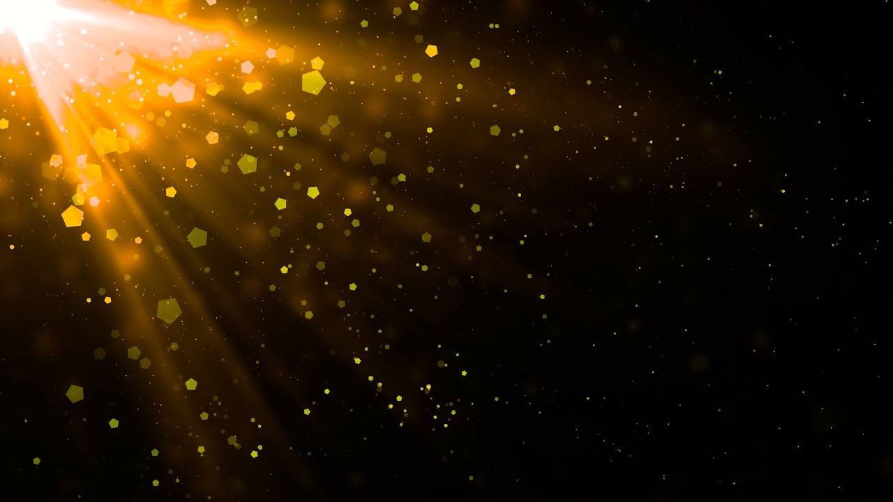 Light particles animation, Light Ray Particles loop video, golden light ...