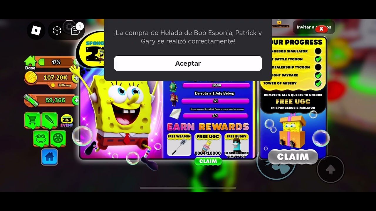 Free UGC Limited | SpongeBob Patrick and Gary Ice Cream #1924 Roblox ...