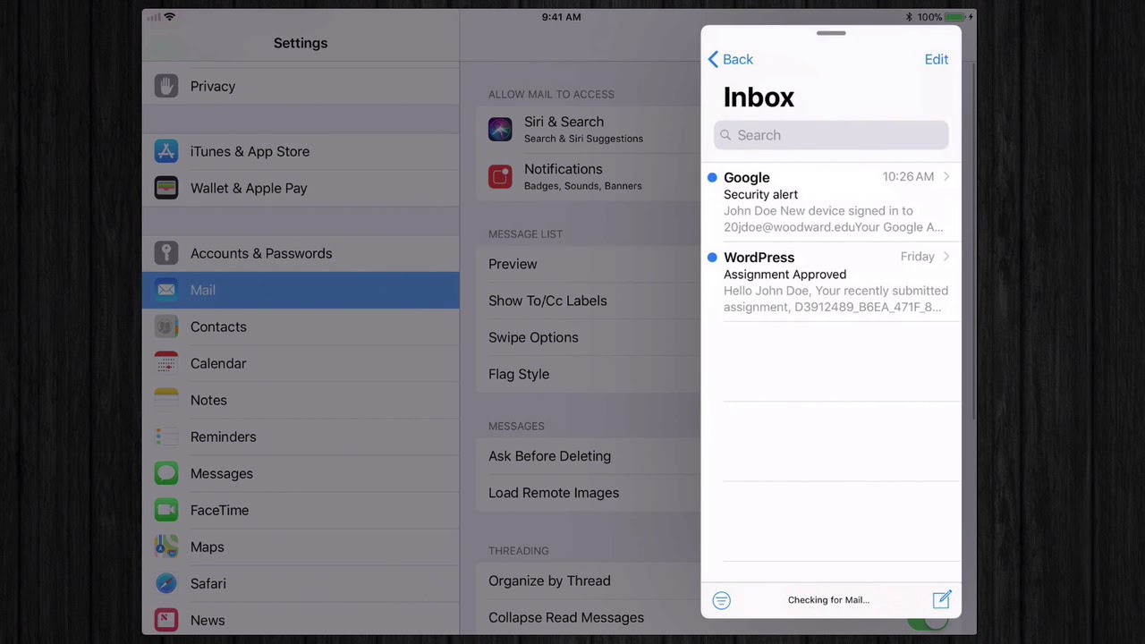iOS Mail App Settings - YouTube