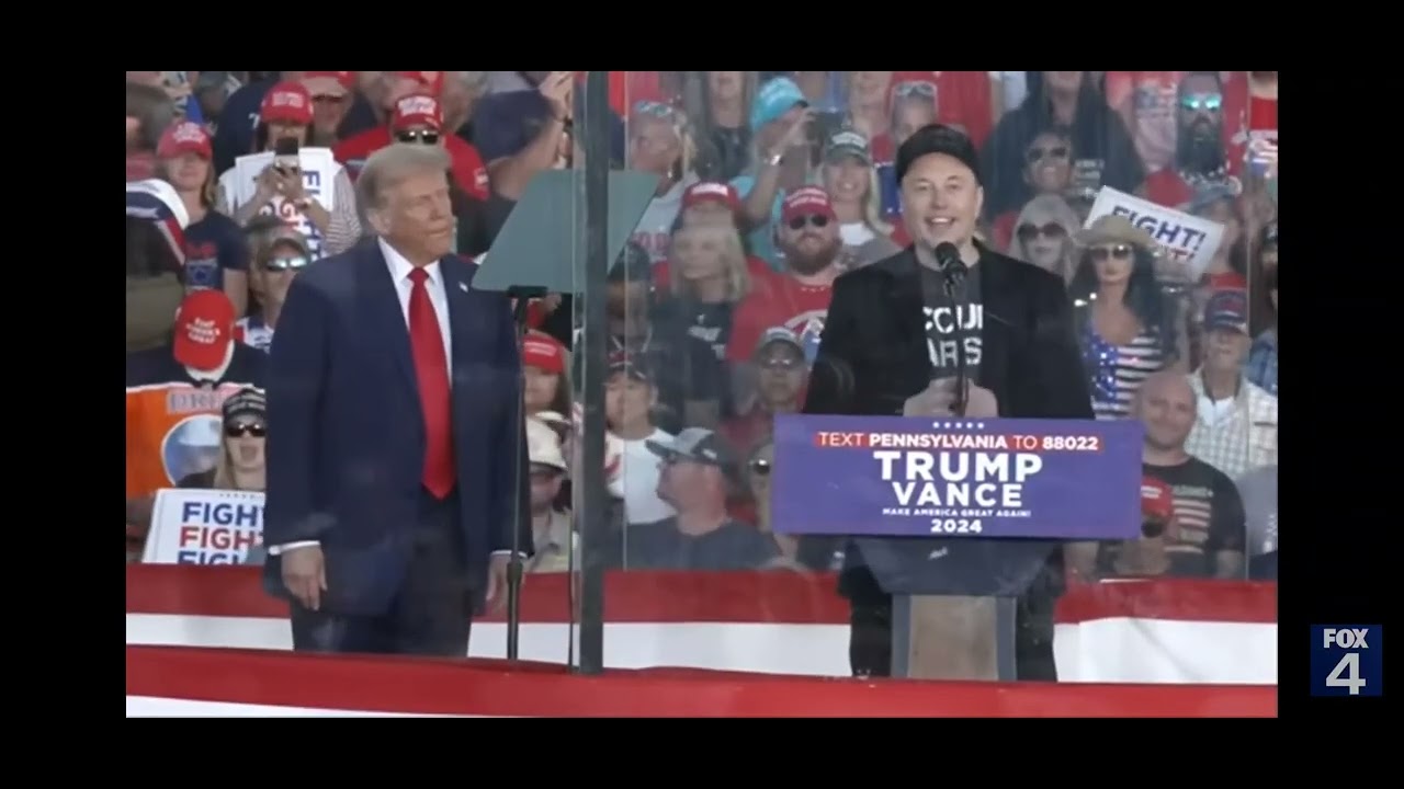 Elon Musk makes history at Trump rally #2024 - YouTube