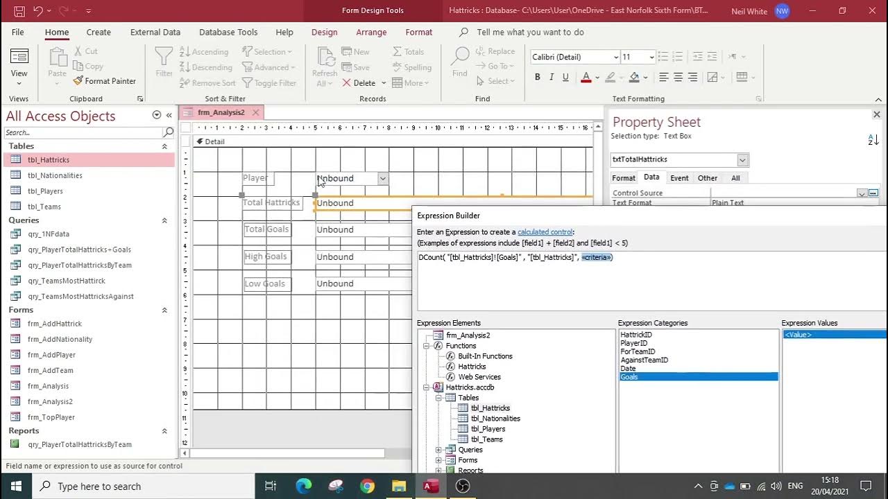 Forms Dcount Dsum Dmax And Dmin Youtube