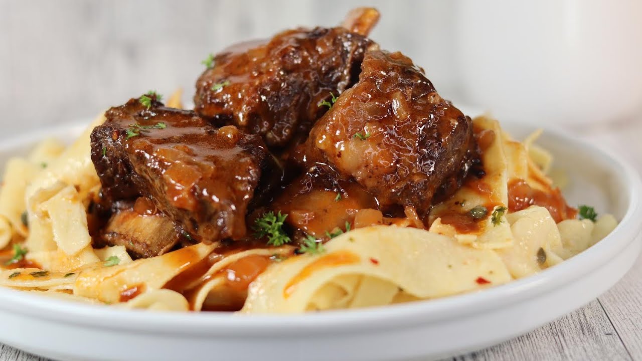 Short Ribs Pappardelle Recipe | Slow Cooked Beef Short Rib - YouTube