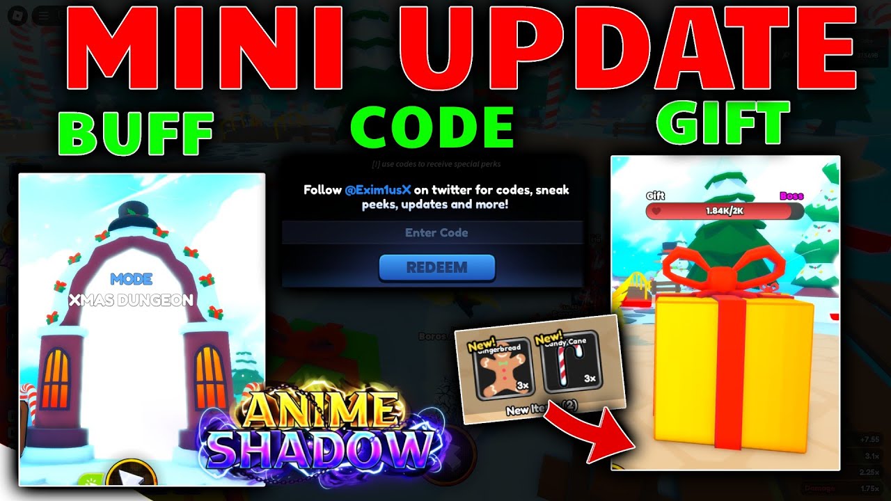 🚨RAPIDO!! MINI UPDATE DE ANIME SHADOW CODES ROBLOX (GIFTS) - YouTube