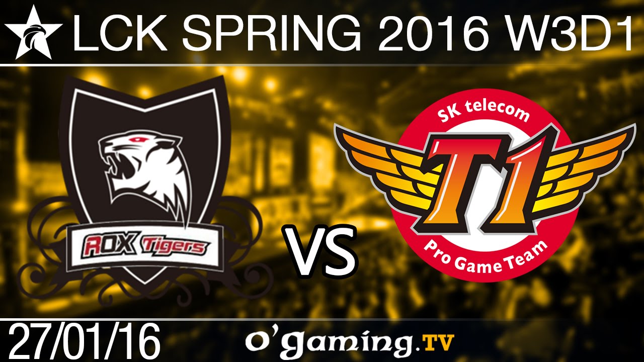 Rox Tigers vs SKT T1 - LCK Spring 2016 - W3D1 - YouTube