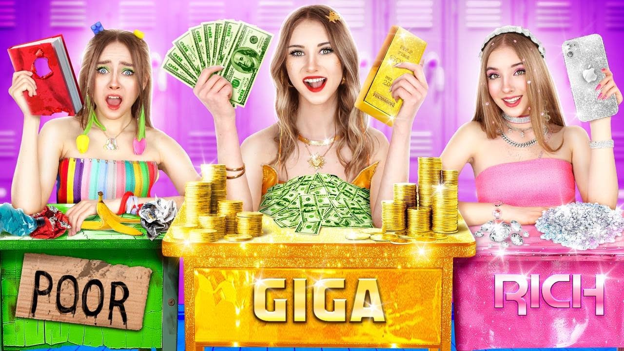 Poor VS Rich VS Giga Rich In College || I Became The Most Popular At ...