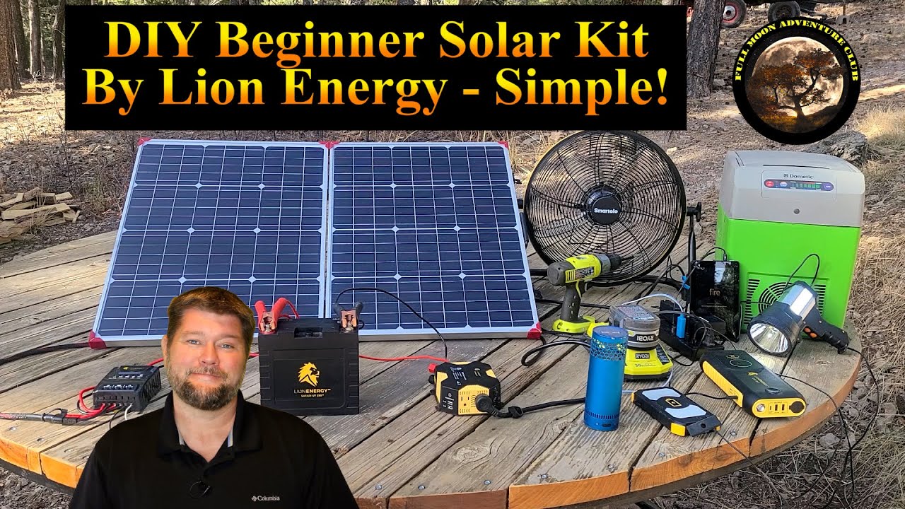 Simple DIY Beginner Solar Kit - Lion Energy - YouTube