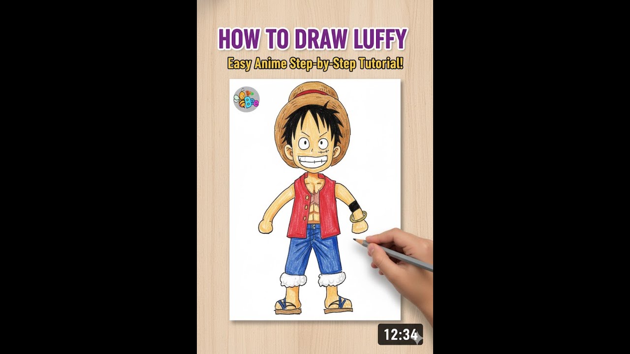 How to Draw Monkey D Luffy One Piece - YouTube