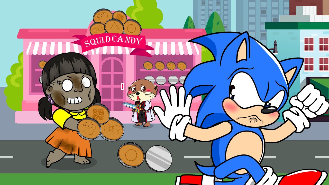 Squid Game Goes Bankrupt By Sonic - Granny Doll Sells Candies | Cartoon Animation - YouTube