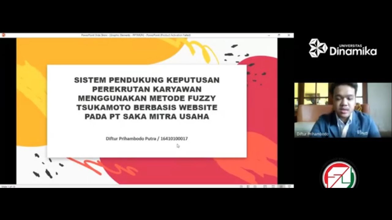 Seminar TA - Diftur Prihambodo Putra - YouTube