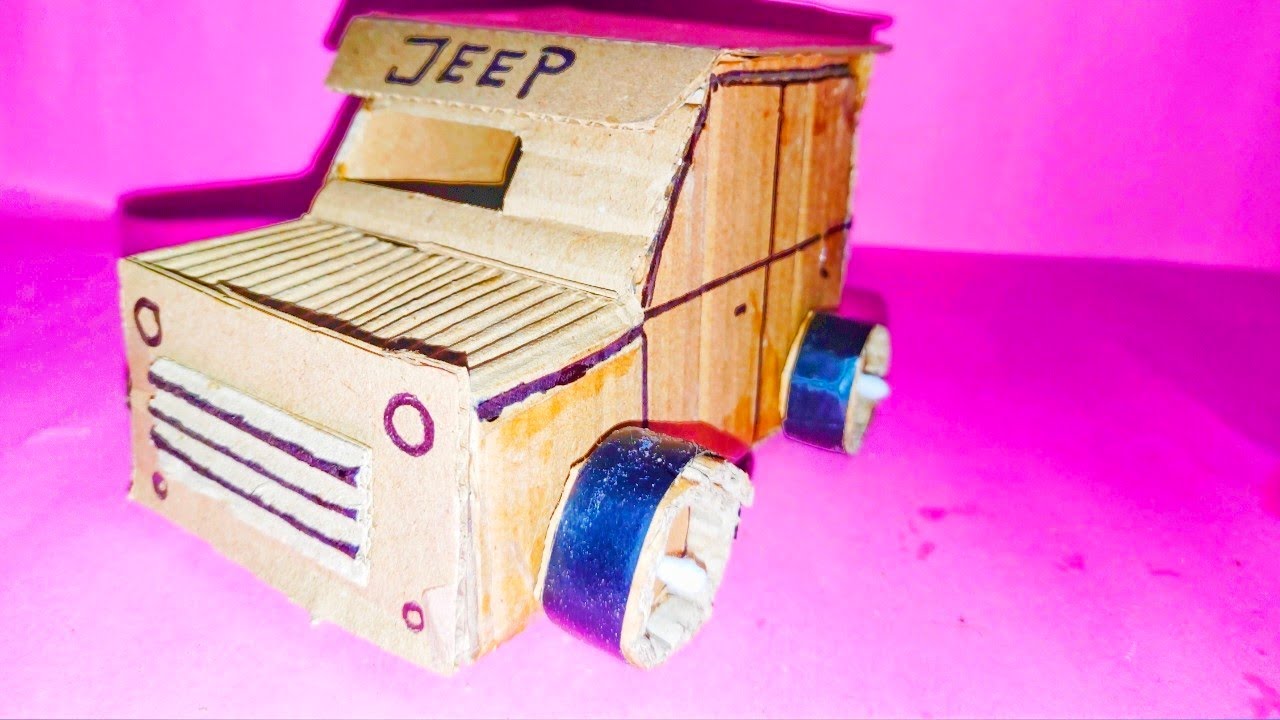 How to make a cardboard sheet Jeep making video - YouTube