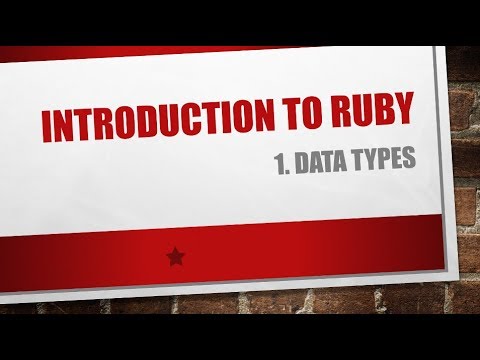 Ruby Introduction - 1. DataTypes - YouTube