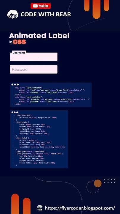 🔥stylish Animated Input With Label In Css Shorts Ytshorts Viral