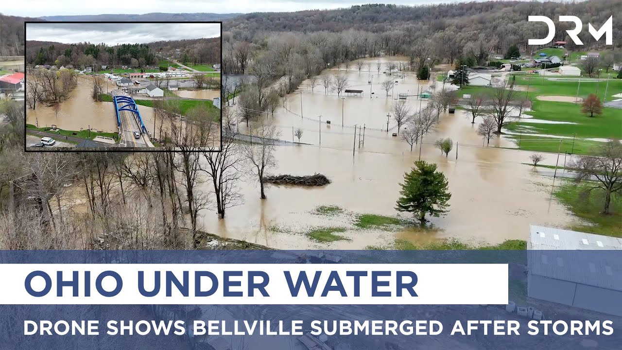 Bellville, Ohio Flooding: Drone Captures Devastation After US Storms ...