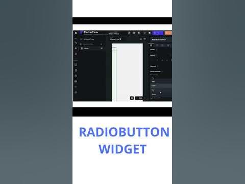 FLUTTERFLOW RADIO BUTTON WIDGET #flutterflow #videotutorial #shorts #radiobutton - YouTube