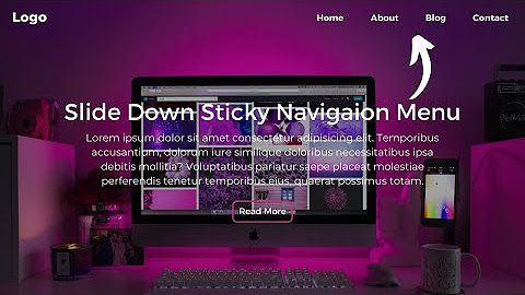 How to create sticky navbar | Sticky navbar on scroll using HTML CSS ...