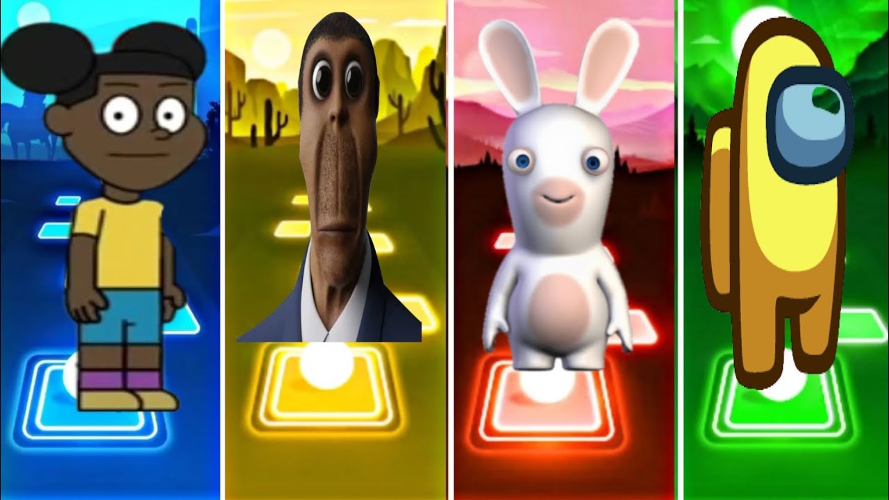 Amanda The Adventurer🆚Obunga🆚Rabbids Invasion🆚Among Us🔥Who is best ...