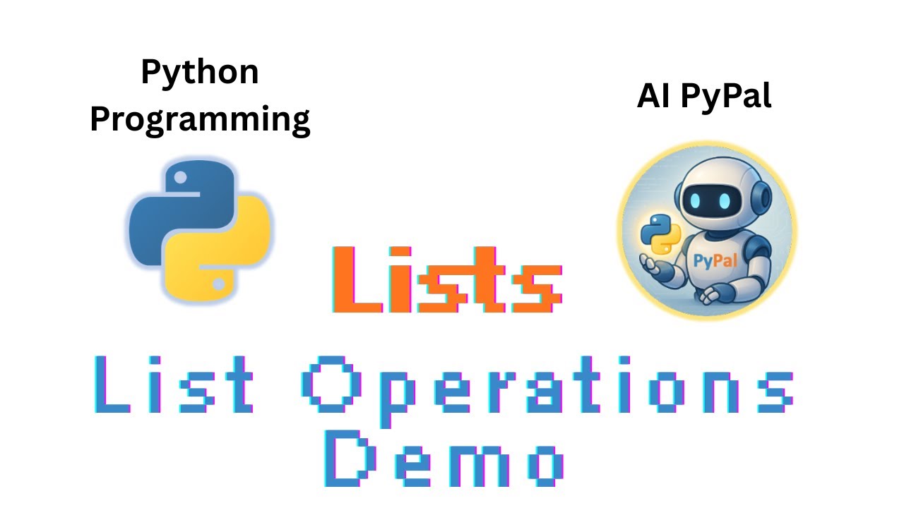 56. Demo of #pythonlists basic operations - YouTube