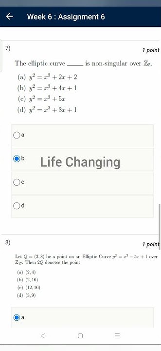NPTEL Cryptography And Network Security Week 6 Assignment Solutions | Swayam 7th September 2022 ...