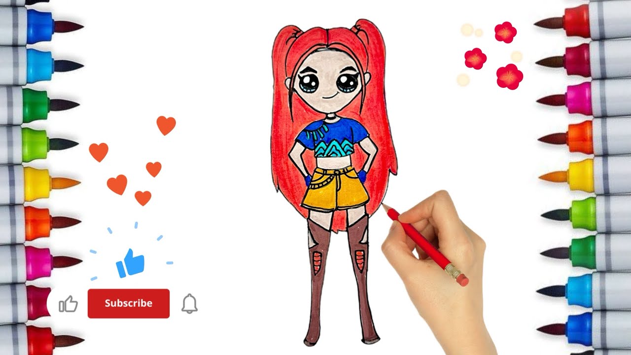 How to draw Mira from K-pop demon hunters | step by step | draw and ...