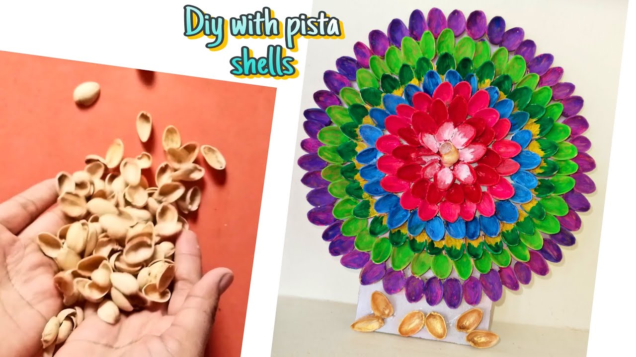 DIY Home decor with pista shells || craft with pista shells || diy ...
