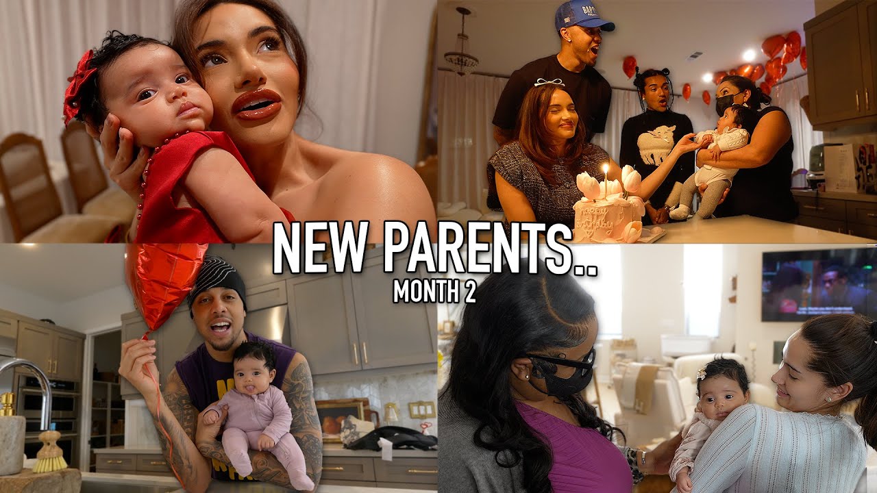 OUR SECOND MONTH WITH A NEWBORN!! KB AND KARLA - YouTube