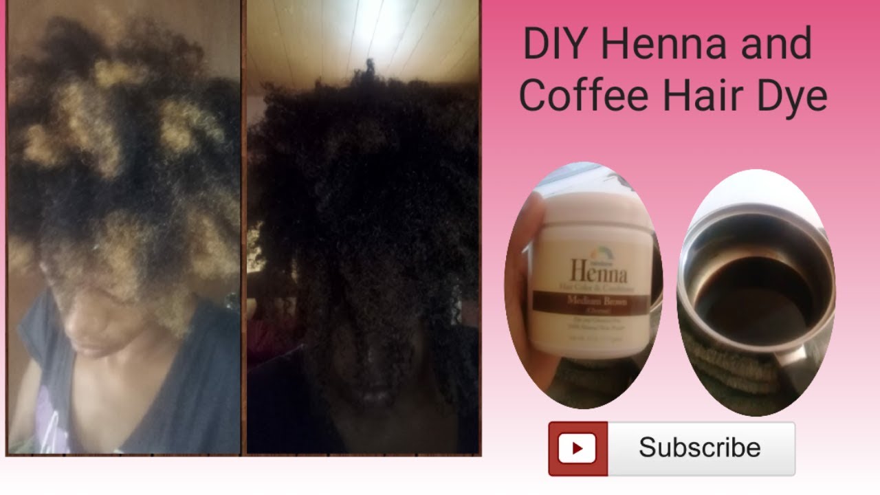 DIY Henna and Coffee Hair Dye on Natural Hair - YouTube